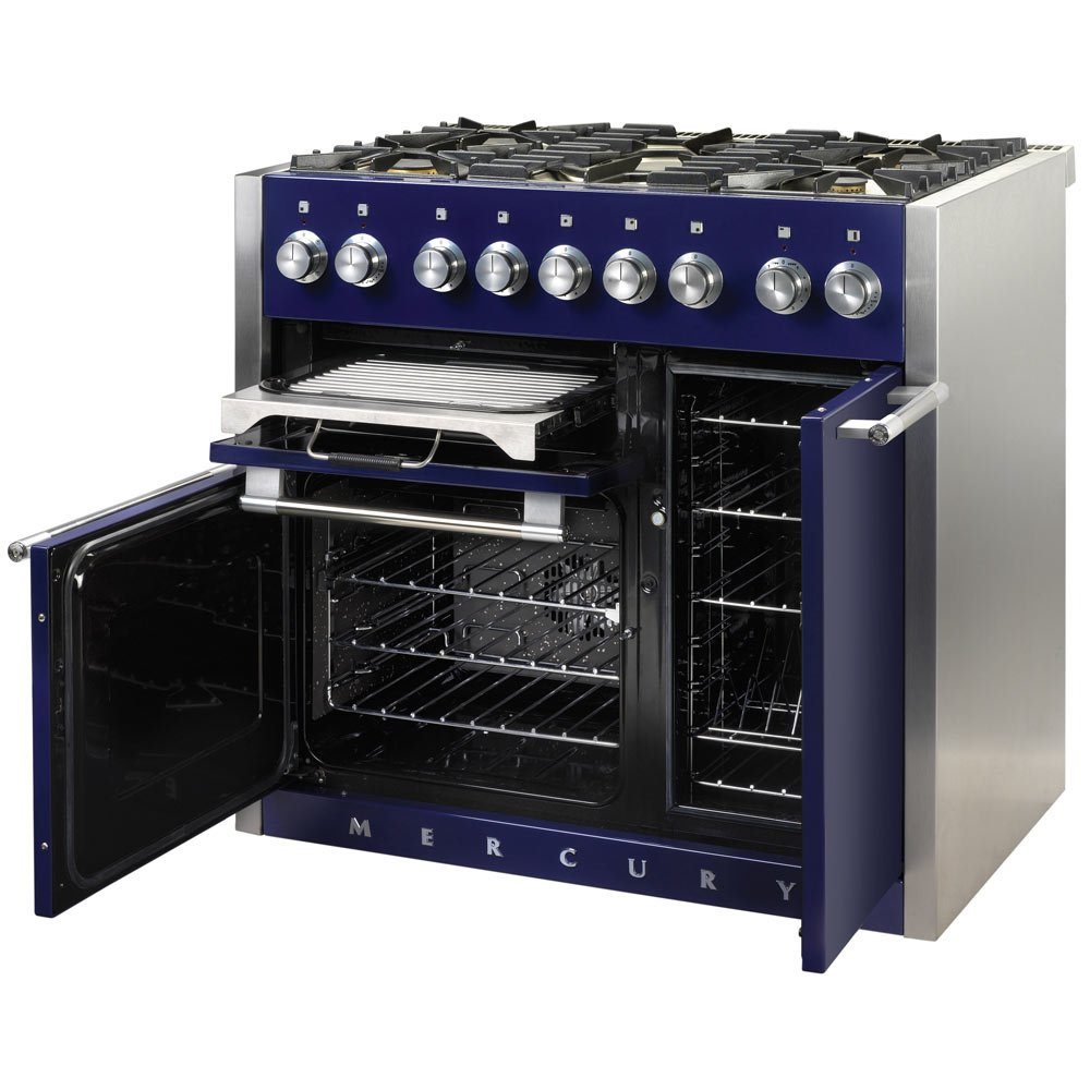 Mercury MCY1000DFAB 93130 100cm Dual Fuel Range Cooker - BLACK ...