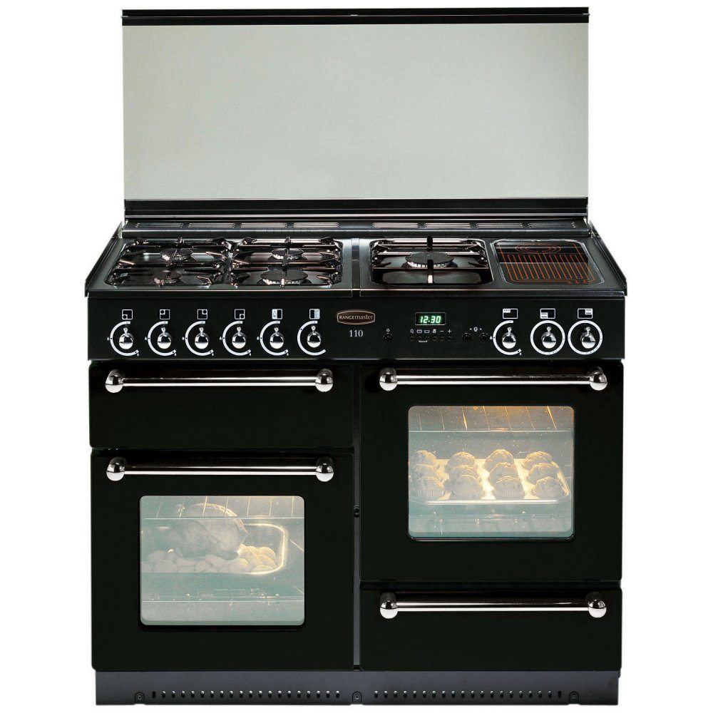 Rangemaster RMS110LPFBL PDC 110cm LPG Range Cooker With Porthole Doors 74300 Appliance City