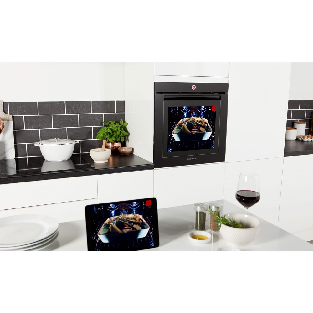 Hoover VISION WIFI Built In wifi Smart Single Oven - BLACK - Appliance City