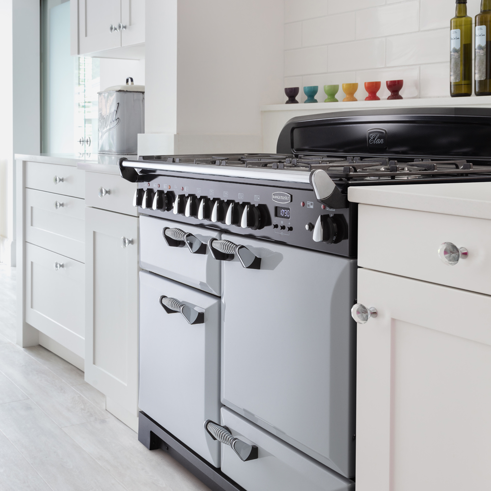 Rangemaster ELA110DFFRP/ Elan Deluxe 110cm Dual Fuel Range Cooker ...