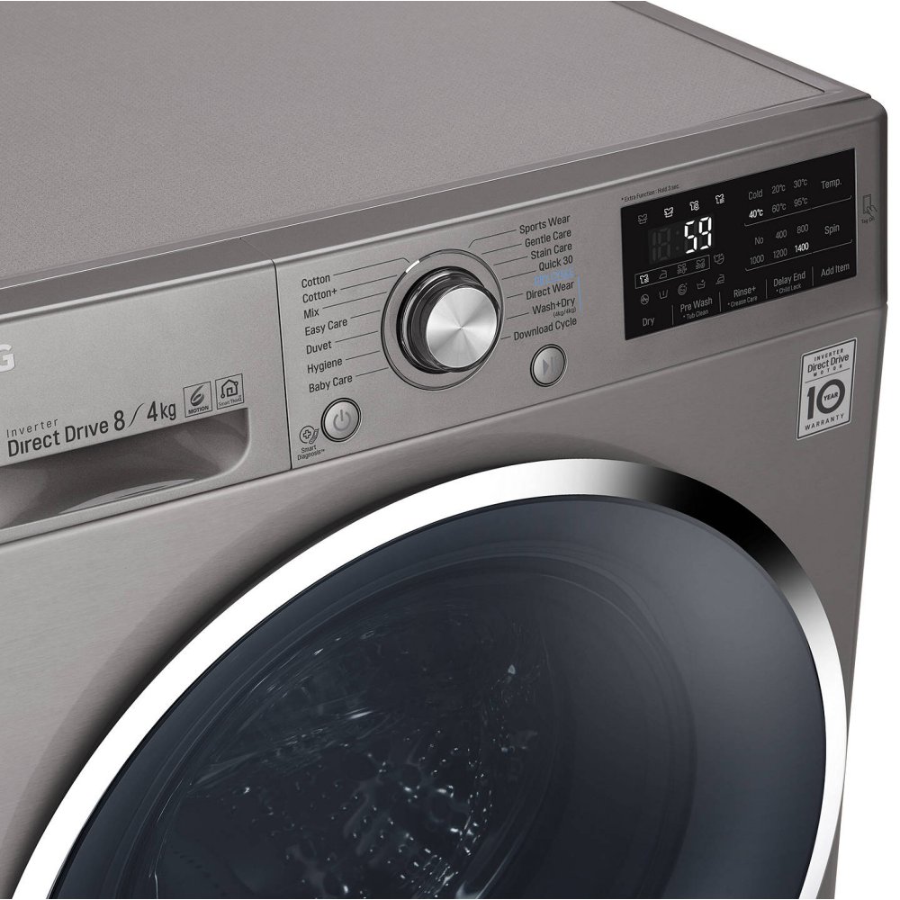 LG F4J6AM2S 8kg/4kg Direct Drive Washer Dryer 1400rpm - GRAPHITE ...