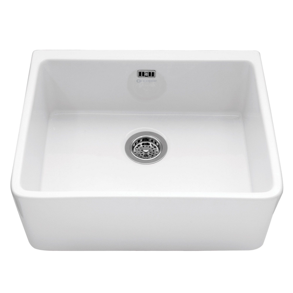 Caple YORK Yorkshire 60cm Single Bowl Ceramic Sink - WHITE - Appliance City